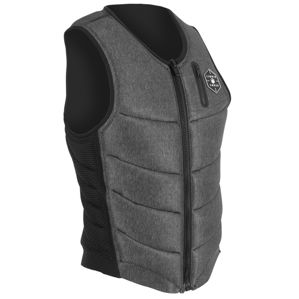 liquid-force squad comp ce impact shield heren zwart-denim - Zwemvesten ...